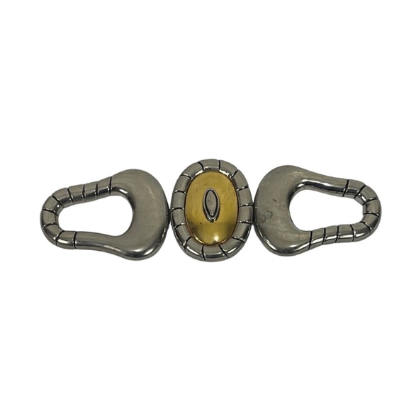 Source Unknown | Accessories | Silver Gold Tone Interlocking Belt ...